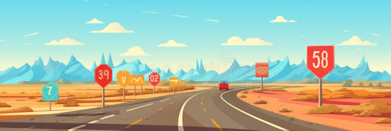 Simple and Clean Route Markers Design with Numbered or Lettered Stops ...