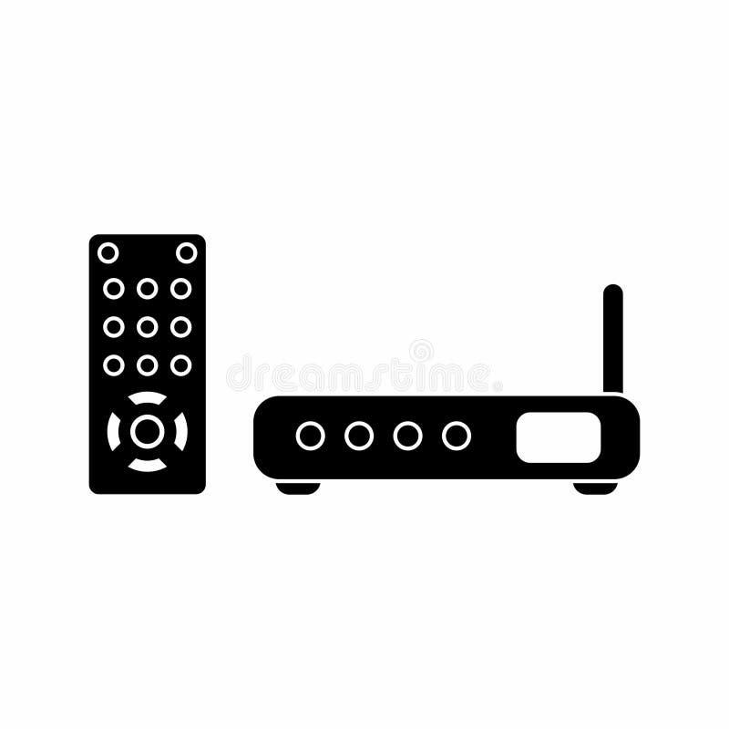 Set Top Box and Remote Icon Vector Illustration Stock Vector ...