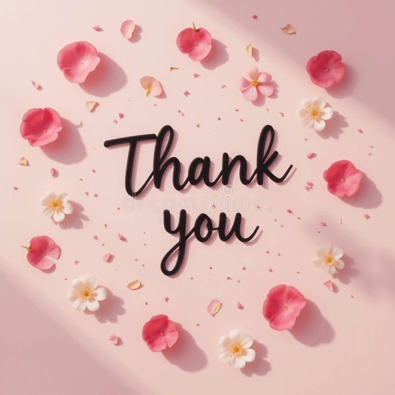 Simple and Clean Thank You Message Graphic Stock Illustration ...