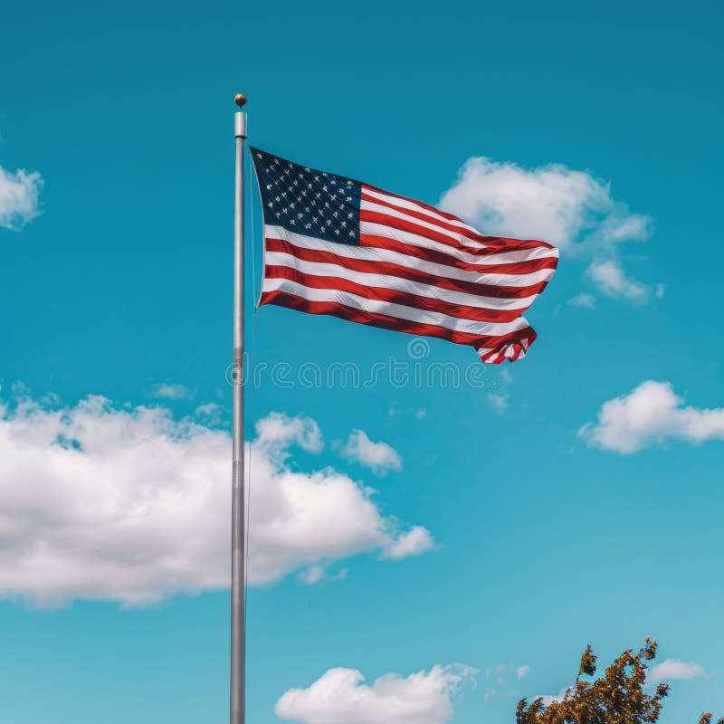 Simple and Clean Theme with a Single Flag for Patriot Day. Stock ...