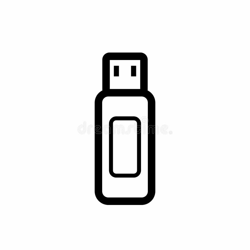 Simple and Clean USB Data Memory, Flashdisk Vector Icon Stock Vector - Illustration of storage ...