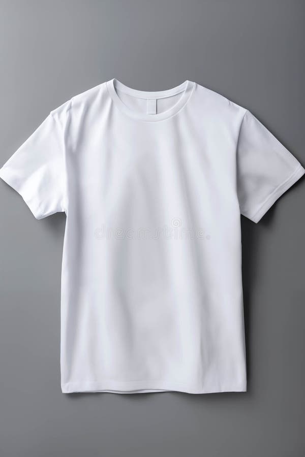 A Simple Clean White T-shirt As an Object on a Wooden Background, As a ...