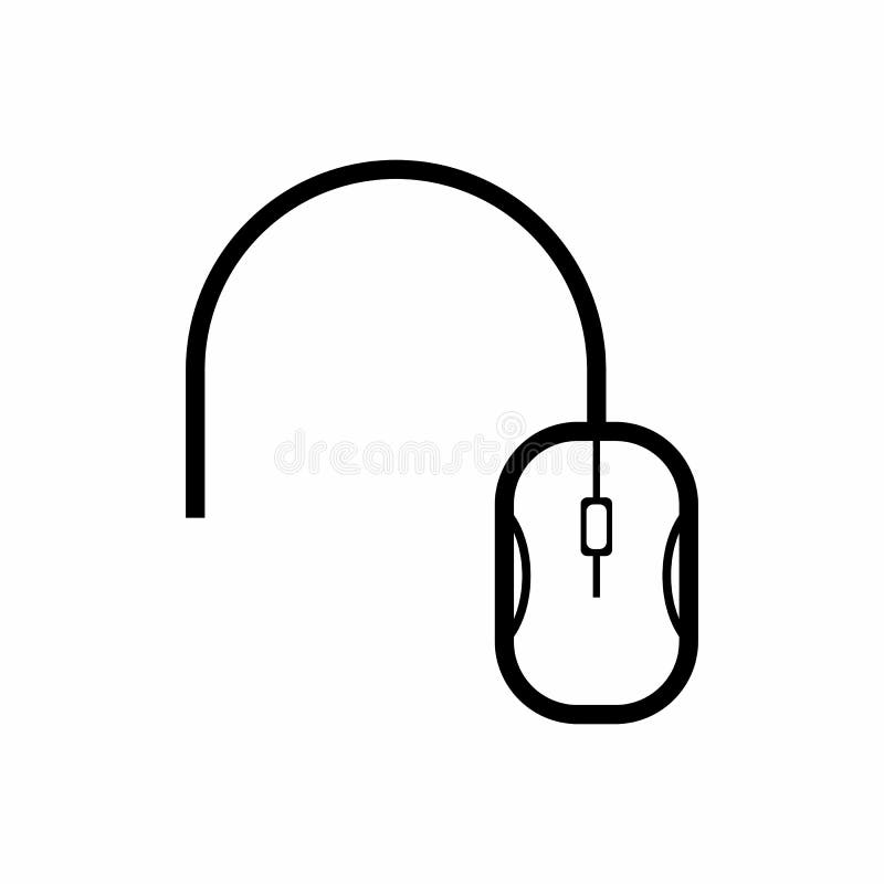 Simple and Clean Wire Computer Mouse Outline Icon Vector Stock Vector ... Simple and Clean Wire Computer Mouse Outline Icon Vector Stock Vector ...