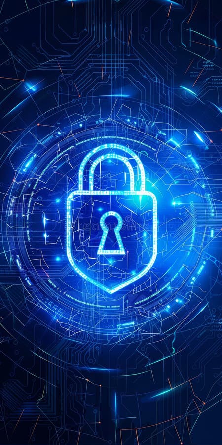 Simple and Clear Cybersecurity Image. Stock Illustration - Illustration ...