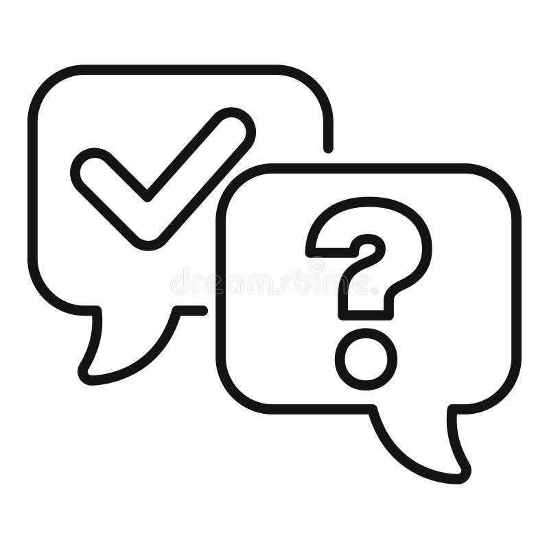 Question and Answer Speech Bubbles Showing Solving Problems Stock ...