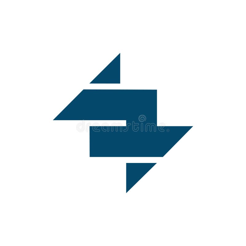 Simple Clear Linked Arrow Logo Stock Vector - Illustration of clean ...