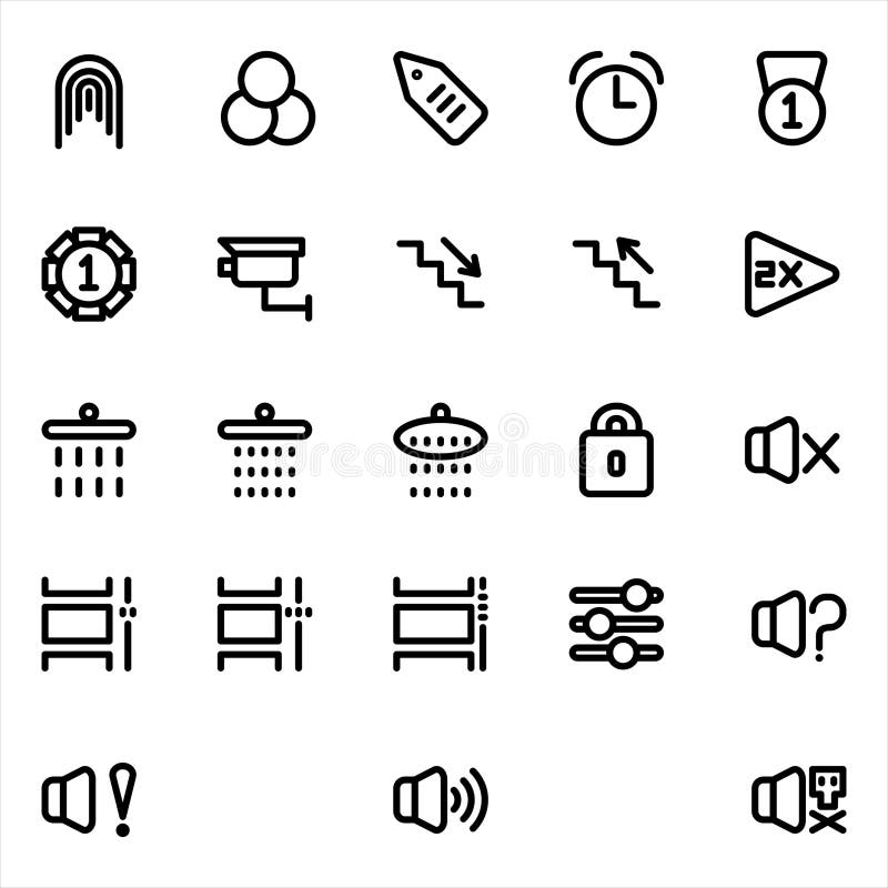 Simple and Clear Expanded Line Random UI Icon Version 5 Stock Vector ...