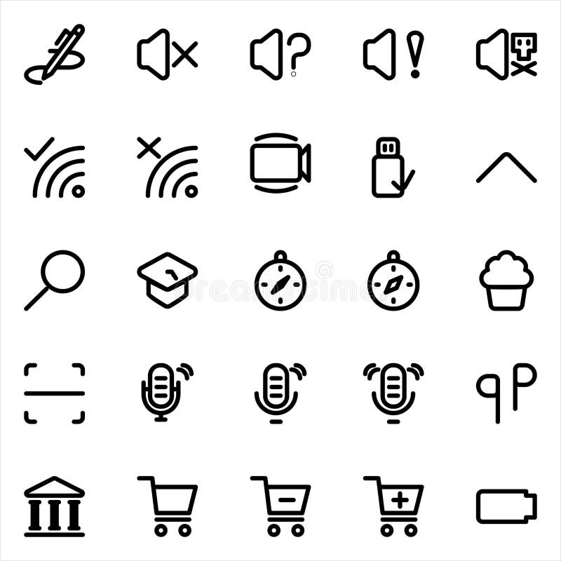 Simple and Clear Expanded Line Random UI Icon Version 4 Stock Vector ...