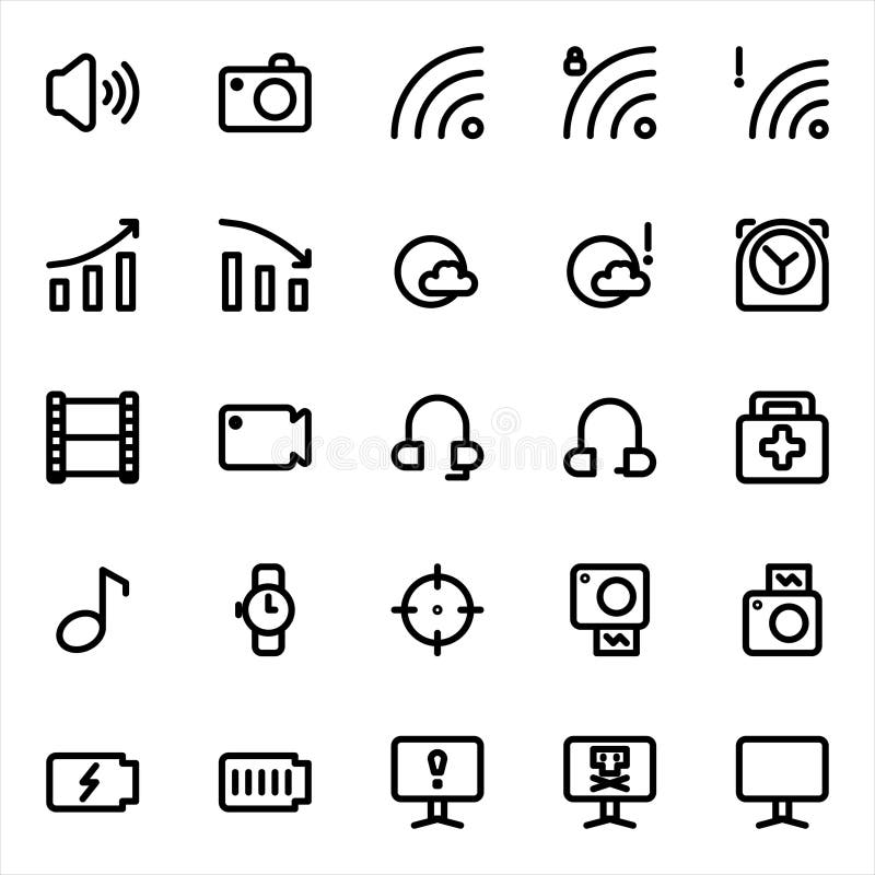 Simple and Clear Expanded Line Random UI Icon Version 1 Stock Vector ...