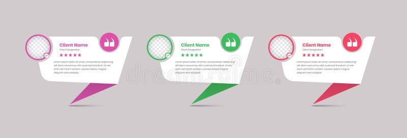 Simple Client Testimonial or Customer Feedback Card with Rating Star ...