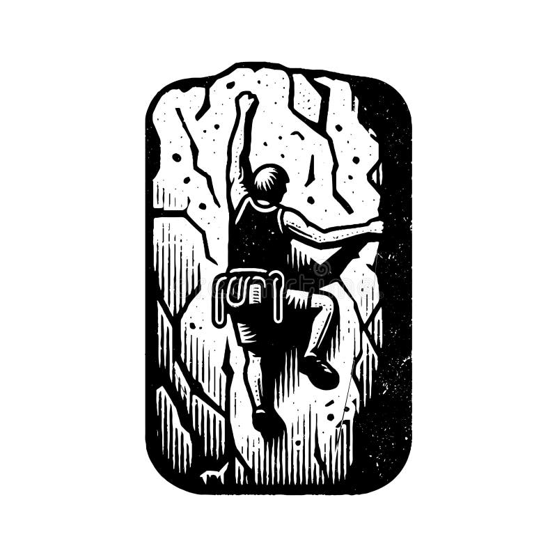 Simple Climber Vintage Retro Logo Vector Design. Stock Vector ...