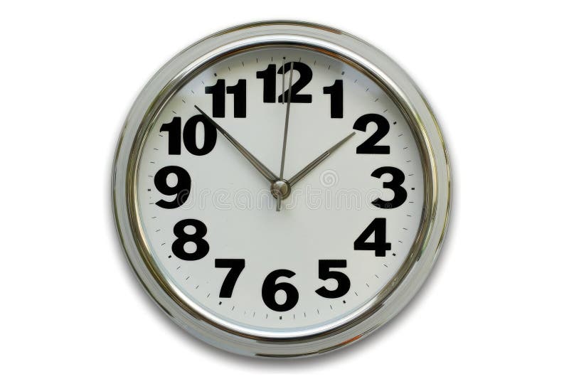 Simple Clock with Black Numbers on a White Background. Perfect for ...