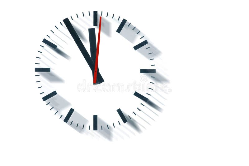 A Simple Clock or Dial, the Hands Indicating Five To Twelve Stock Photo ...