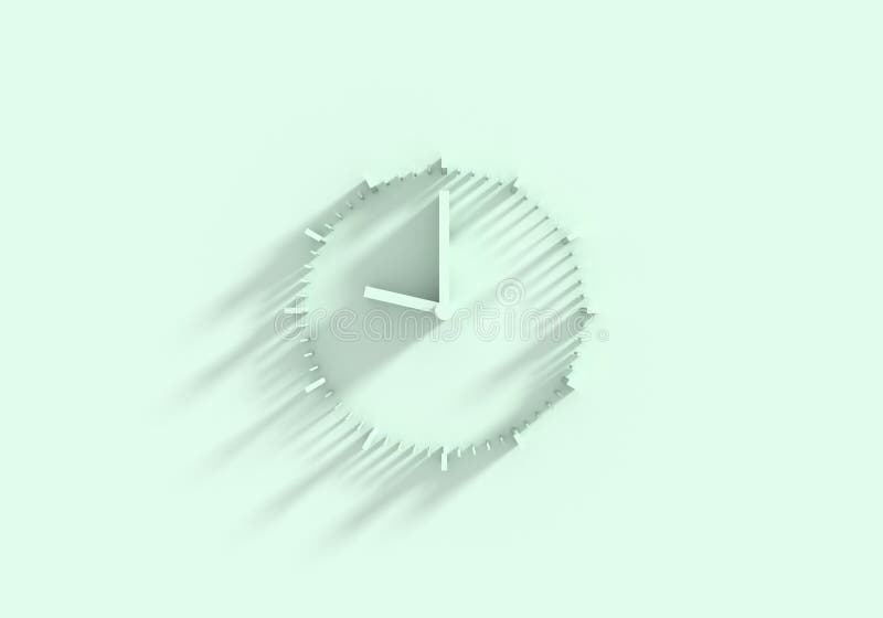 Simple Clock Face with Arrows. 3D Render Stock Illustration ...