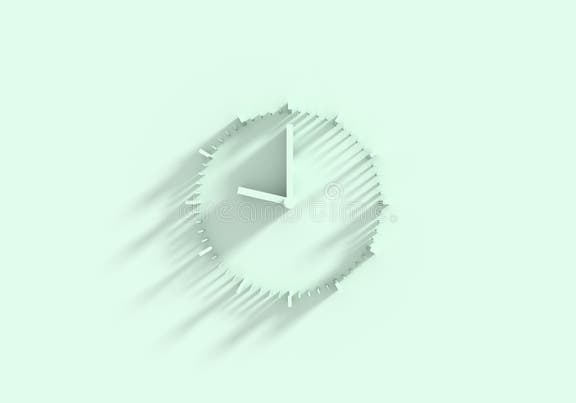 Simple Clock Face with Arrows. 3D Render Stock Illustration ...