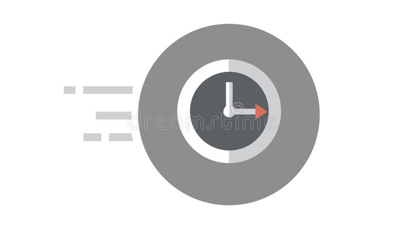 Simple Clock Face with Hour and Minute Hands Time Schedule Icon ...