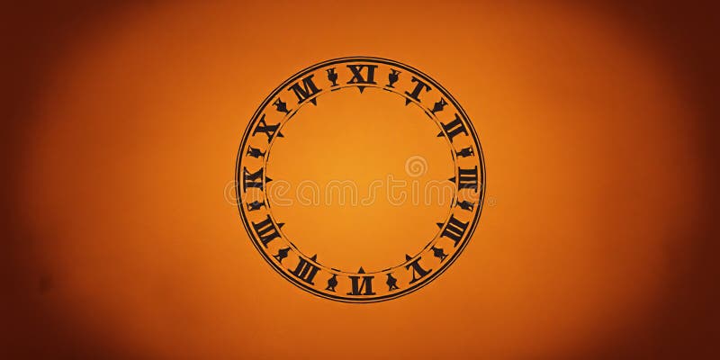 Simple Clock Face with Roman Numerals Stock Illustration - Illustration ...