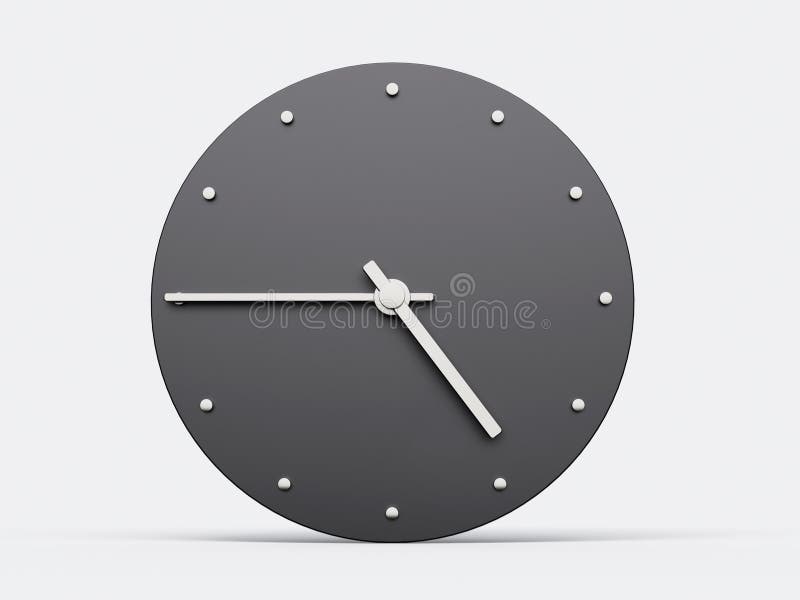 Simple Clock Gray Eleven 11 O Clock. Modern Minimal Clock. 3D ...