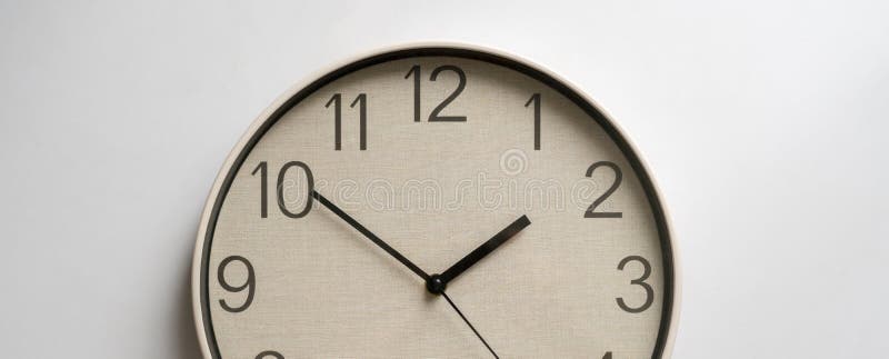 A Simple Clock Hours Close Up, Minute Countdown Circle Stock Image ...