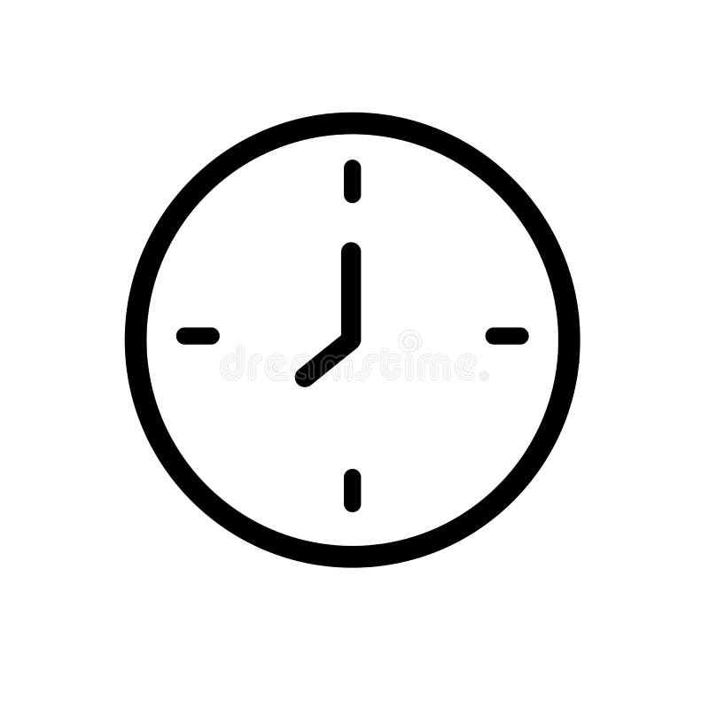 Simple clock icon stock vector. Illustration of design - 120824812