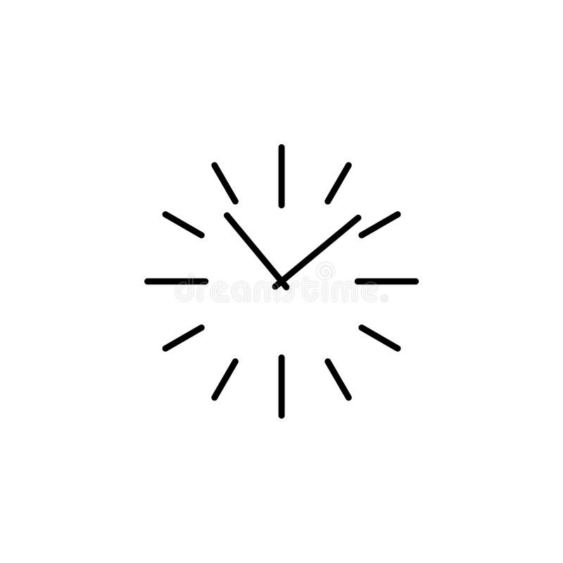 Simple Clock Icon in Trendy Flat Style Isolated on White Background ...
