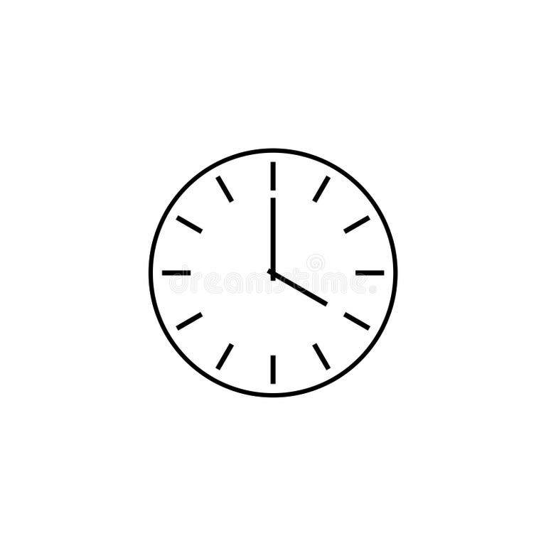 Simple Clock Icon in Trendy Flat Style Isolated on White Background ...