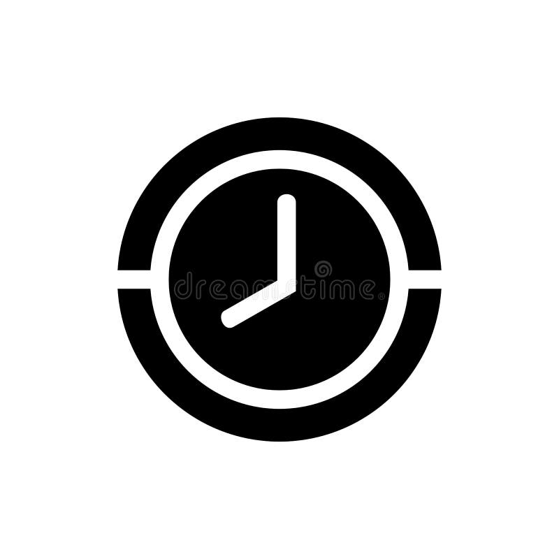 Simple Clock Icon Vector, Time Symbol Illustration Stock Vector ...