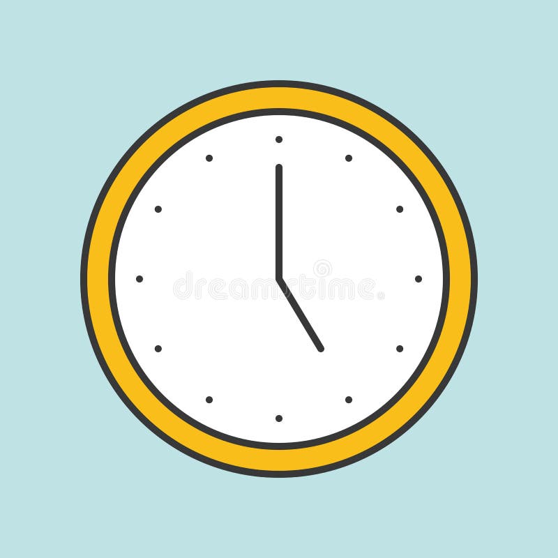 Simple Clock icon stock vector. Illustration of simple - 115436595