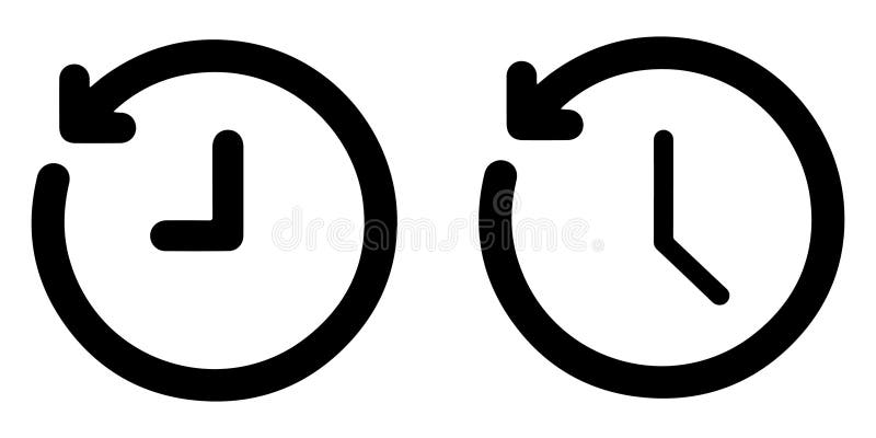 Simple Clock Icons Representing Time Management Vector Stock Vector ...