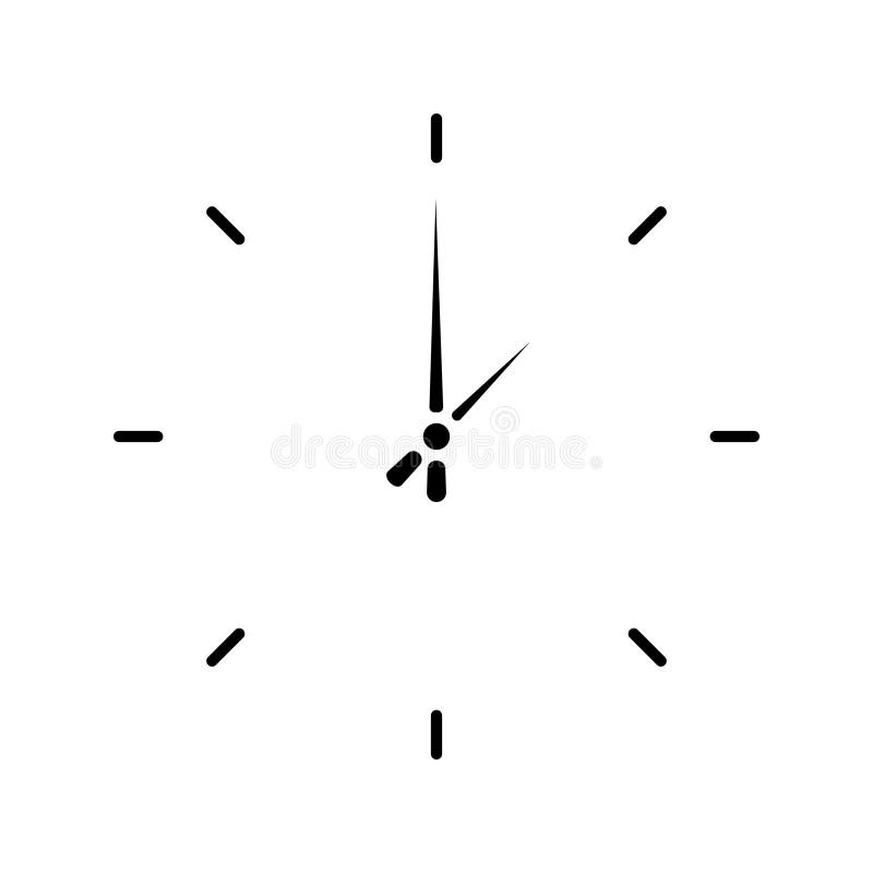 Simple Clock Vector. Minimalist Wall Clock Icon. Time Concept Vector ...