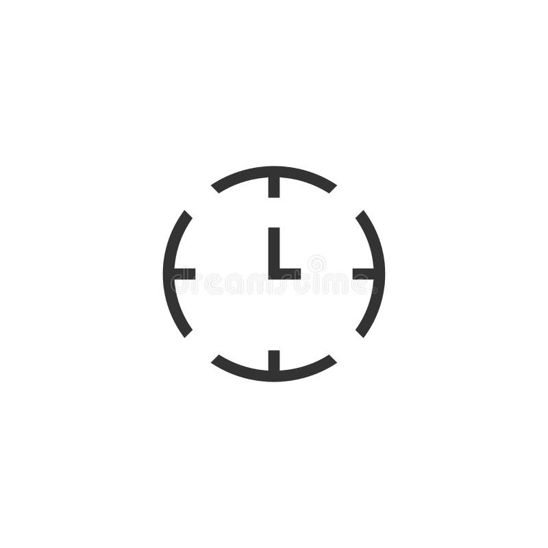 Simple Clock Watch Icon. Stock Vector Illustration Isolated on White ...