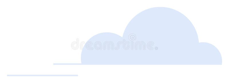 Simple Cloud Design with Minimalistic Blue Hue and Soft Lines Stock ...