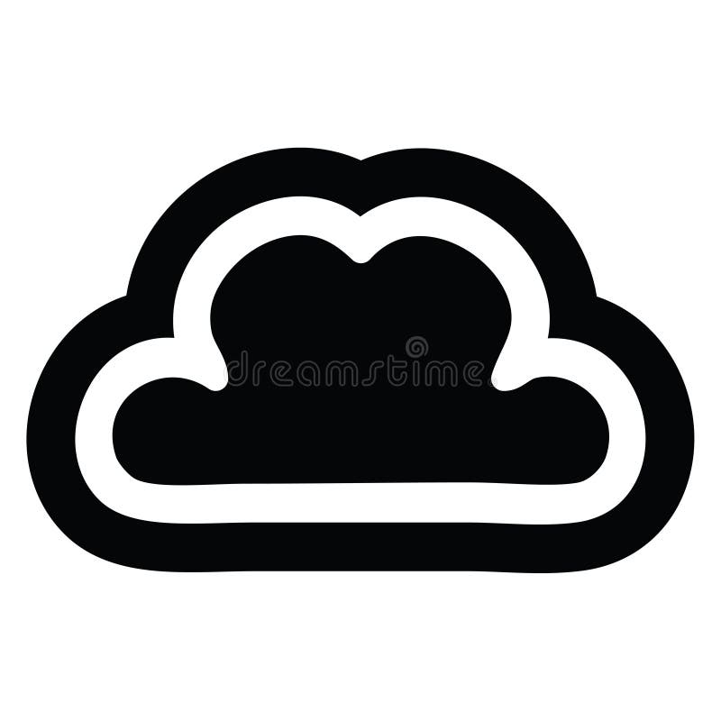 Simple cloud icon stock vector. Illustration of symbol - 147655782