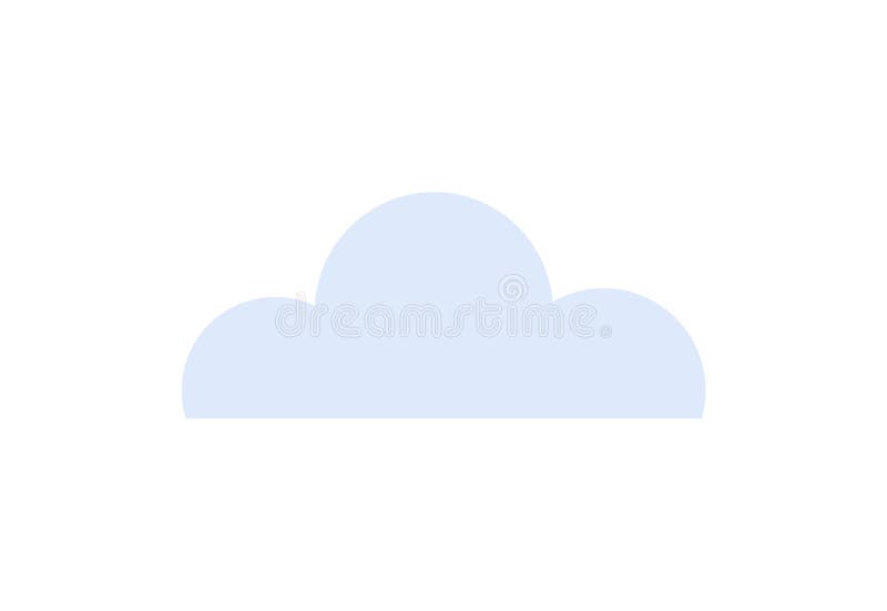 Simple Cloud Icon in Light Blue, Representing Cloud Computing and Data ...