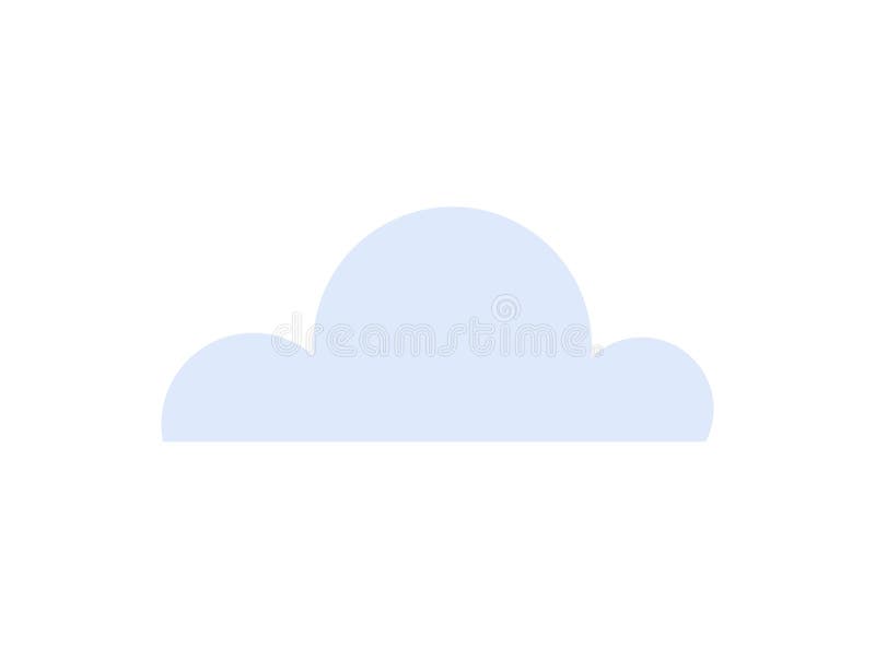 Simple Cloud Icon Representing Cloud Computing, Storage, or Weather ...