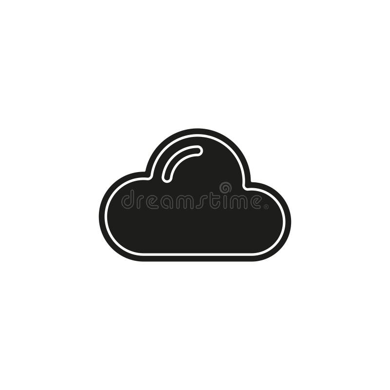 Simple Cloud Vector Icon stock illustration. Illustration of nature ...