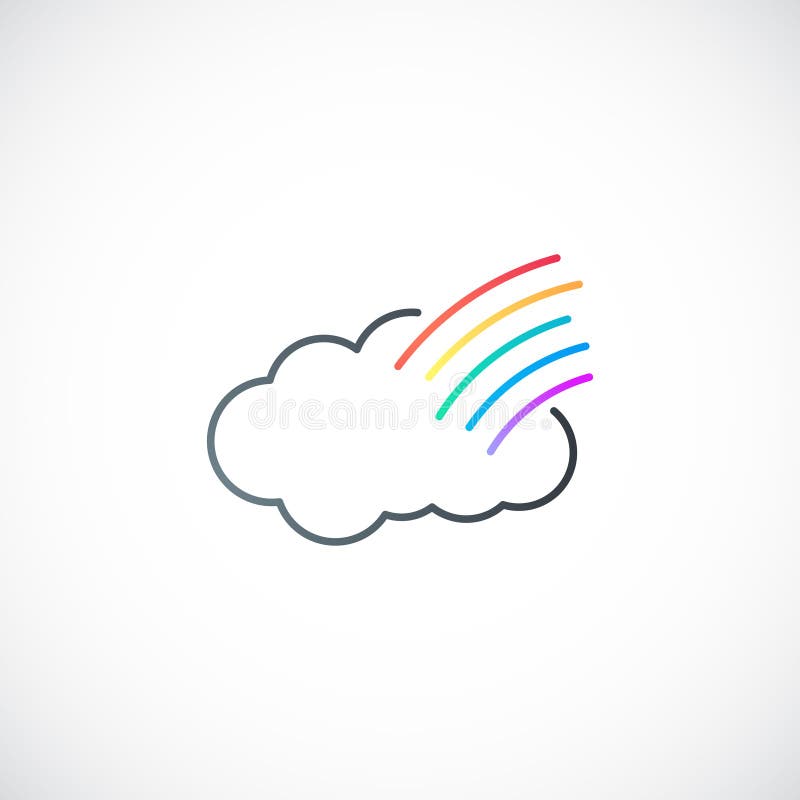 Simple Cloud Collection with Shadow. Set of Different Clouds. Icons and ...