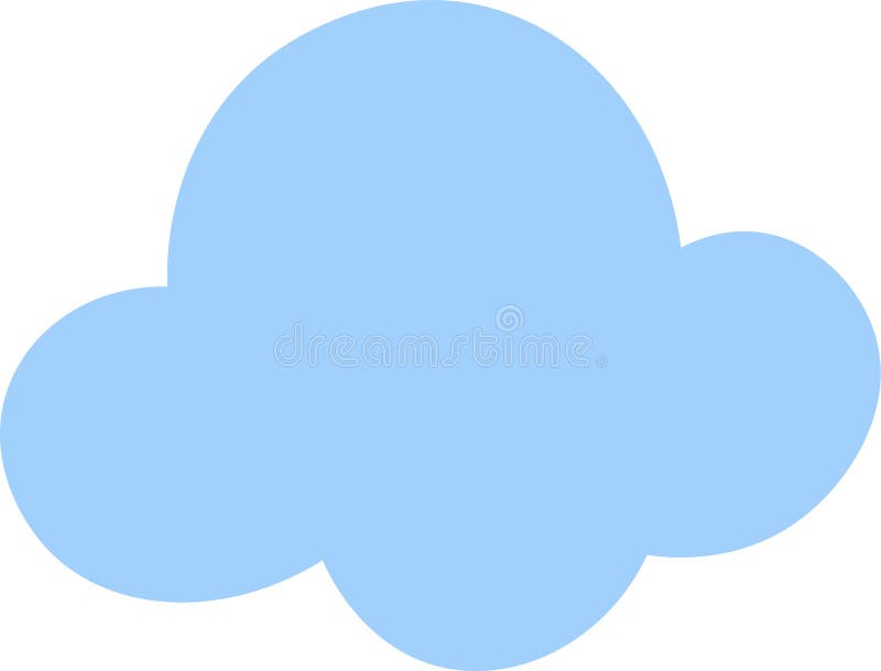 Simple Cloud Shape stock illustration. Illustration of abstract - 374182261