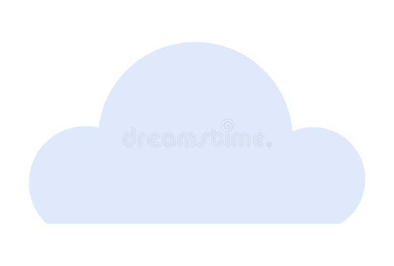Simple Cloud Shape in Light Blue Stock Vector - Illustration of calm ...