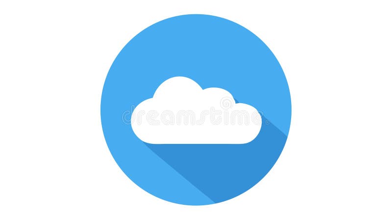 Simple Cloud Weather Icon Vector Illustration in Flat Style, Vector ...