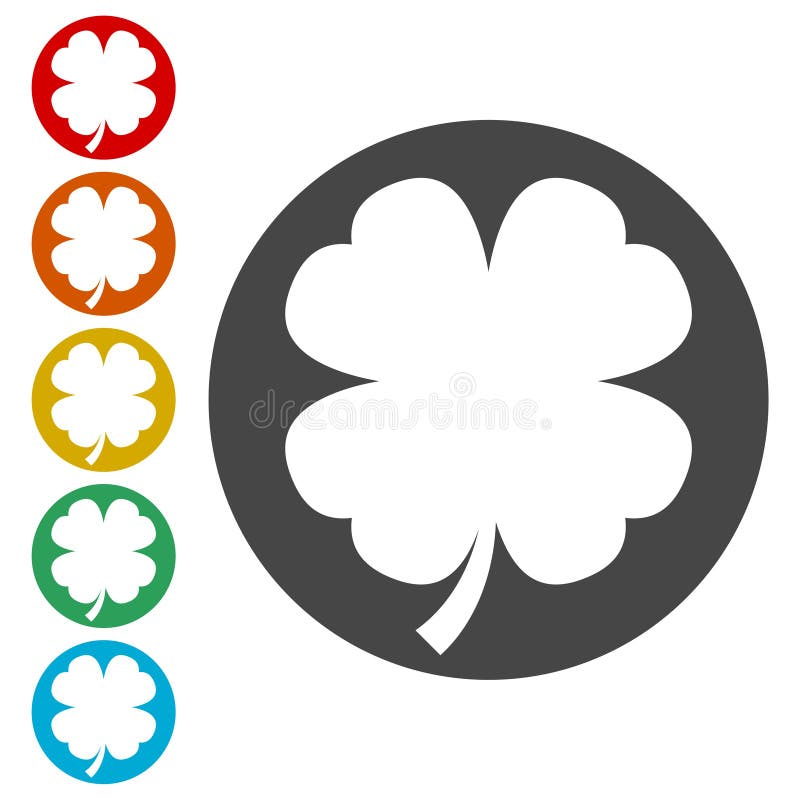 Simple Clover with Four Leaves Stock Vector - Illustration of paper ...