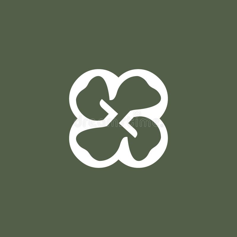 Simple Clover with Letter G Logo Stock Vector - Illustration of nature ...