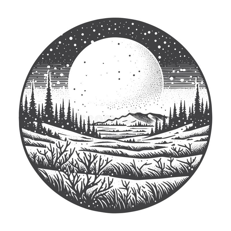 Coastal Cliffs at Sunset Icon Vintage Retro Logo Illustration Design ...