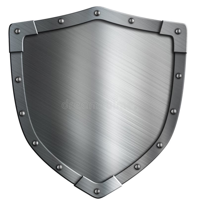 Simple Coat of Arms Metal Shield Isolated Stock Photo - Image of aged ...