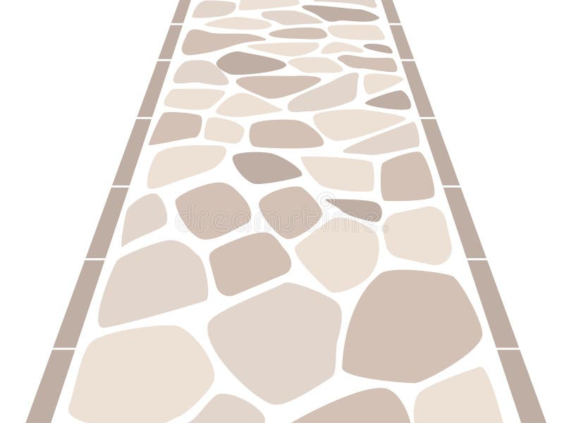 Simple Cobblestone Road. Image of a Western-style Road Using Beige ...