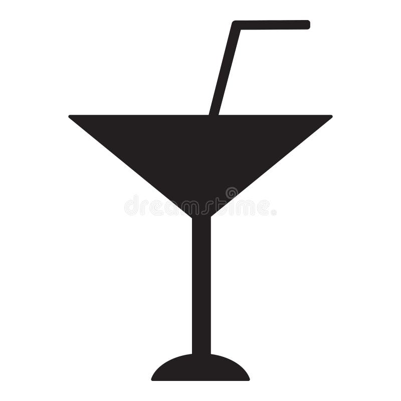 Simple cocktail glass stock vector. Illustration of simple - 257943562