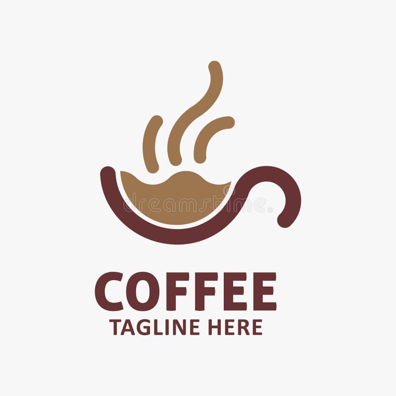 Simple Coffee Cup Logo Design Stock Vector - Illustration of clean ...