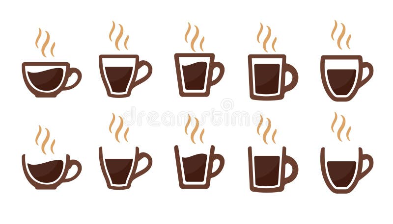 Simple Coffee Cup Vector for the Hot Drink Menu in the Cafe Stock ...