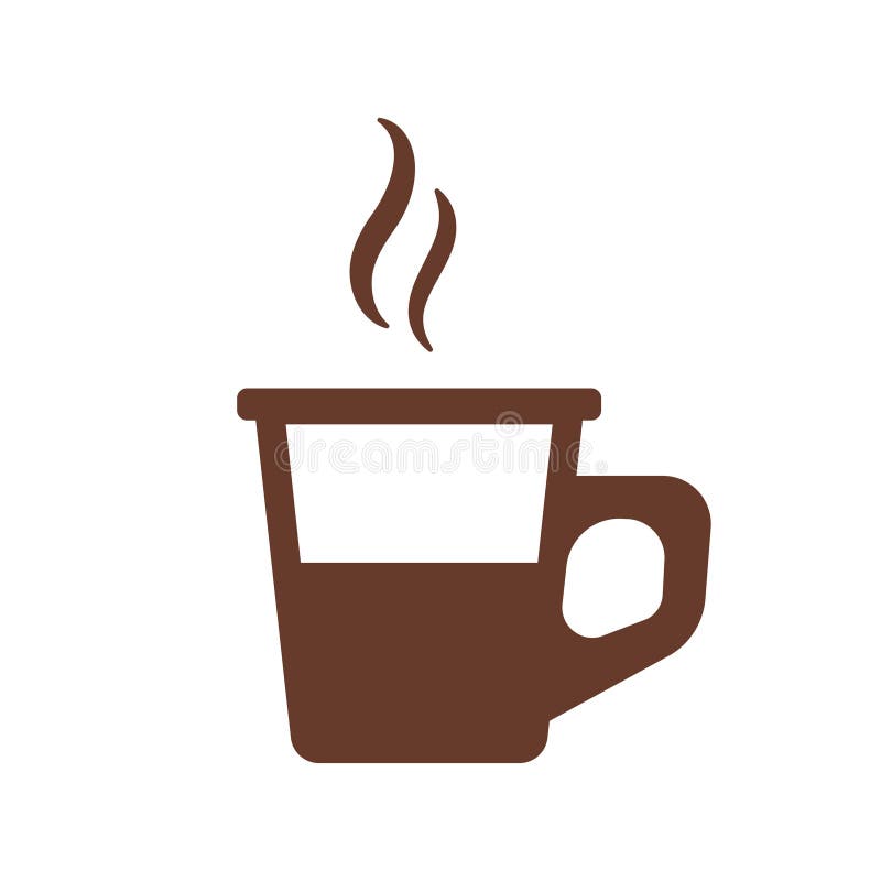 Simple Coffee Cup Vector for the Hot Drink Menu in the Cafe Stock ...
