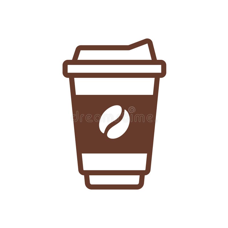 Simple Coffee Cup Vector for the Hot Drink Menu in the Cafe Stock ...